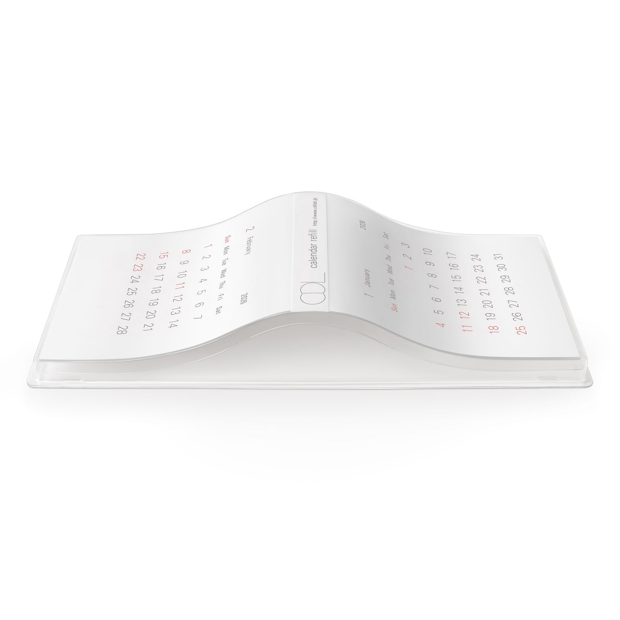 desktop calendar 2026 “wave motion” refill – designpiece